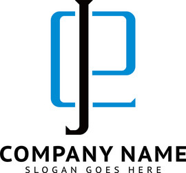 Initial letter cjp logo template design Royalty Free Vector