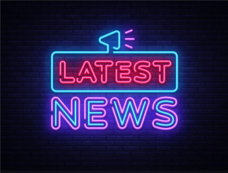 Latest news sign design template breaking Vector Image