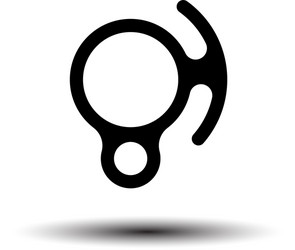 Alpinist descender icon Royalty Free Vector Image