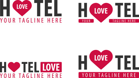 Hostel logo hotel travel rest place Royalty Free Vector