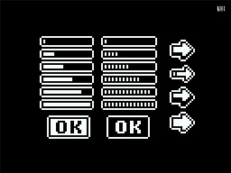 Pixel art 1-bit character Royalty Free Vector Image