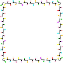 Colourful light bulbs border Royalty Free Vector Image