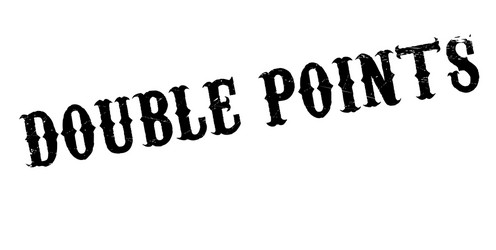 Double points rubber stamp Royalty Free Vector Image
