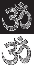 Om symbol seamless pattern background Royalty Free Vector