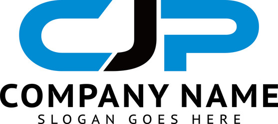 Initial letter cjp logo template design Royalty Free Vector