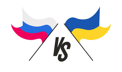 Russian vs ukraine flag 10 eps Royalty Free Vector Image