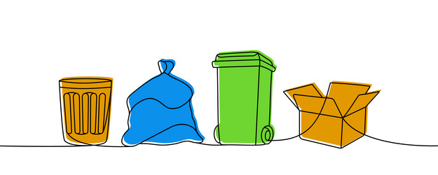 Sort the garbage in correct trash cans organic Vector Image