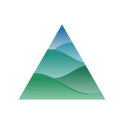 Triangle logo design Royalty Free Vector Image