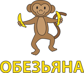 Monkey Flashcard Vector Images (over 140)