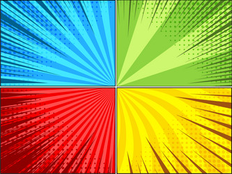 Comic pages red set Royalty Free Vector Image - VectorStock