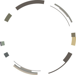 Geometric hud sc-fi gui ui circular elements Vector Image