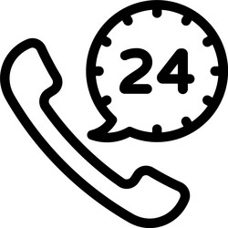 24hr helpline Royalty Free Vector Image - VectorStock