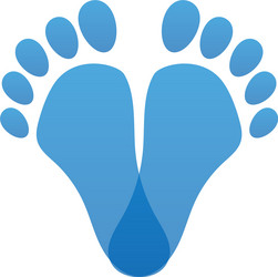 Colorful foot plam abstract logo design template Vector Image