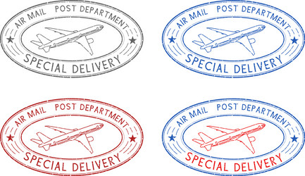 International mail envelope with collection Vector Image
