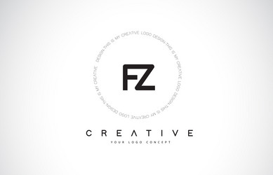 Fz f z logo letters with red and black colors Vector Image