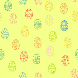 Seamless pattern with easter eggs Royalty Free Vector Image