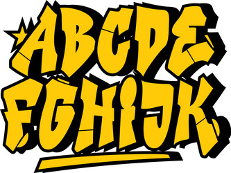 Comic style font alphabet Royalty Free Vector Image