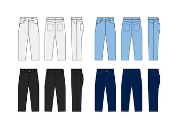 Jeans Template Vector Images (over 6,100)