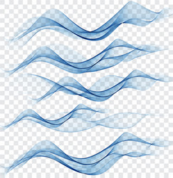 Transparent blue wave of waterabstract waves Vector Image