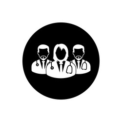 Doctor appointment icon rounded button style eps Vector Image