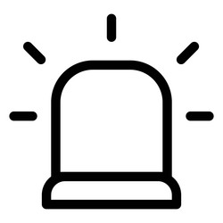 Use of siren in emergency and patrolling Vector Image