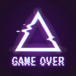Game over background Royalty Free Vector Image