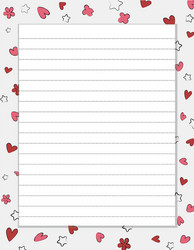 A4 vertical sheet for notes and letters Royalty Free Vector
