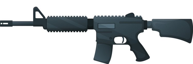 American m16 military rifle with aim icon self Vector Image