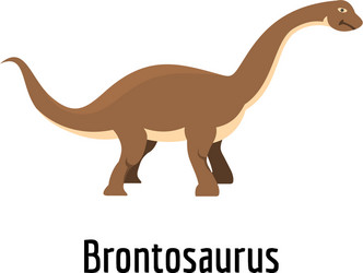 Cute cartoon brontosaurus dinosaur prehistoric Vector Image