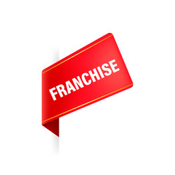 Franchise door sign for marketing advertising Vector Image
