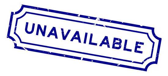 Grunge blue unavailable word rubber seal stamp Vector Image
