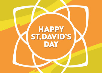 Happy st davids day march 1 Royalty Free Vector Image
