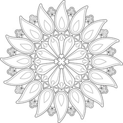 Adult coloring bookpage a cute abstract Royalty Free Vector