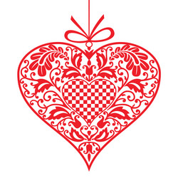 Fancy valentine heart Royalty Free Vector Image
