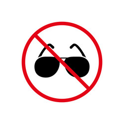 Sunlight ban black silhouette icon forbidden Vector Image