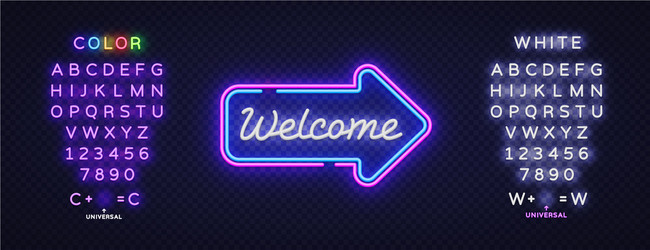 Welcome paper poster with colorful brush strokes Vector Image