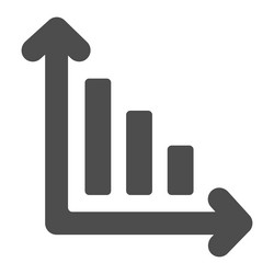 Declining bar graph decrease bar chart line Vector Image