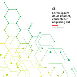 Green connect hexagons connect Royalty Free Vector Image