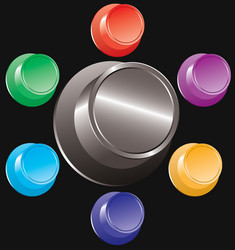 Long buttons Royalty Free Vector Image - VectorStock