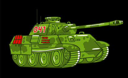 Cartoon tank isolated Royalty Free Vector Image
