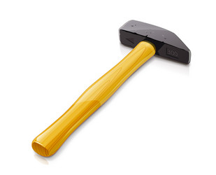 Iron hammer with wooden Royalty Free Vector Image
