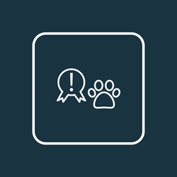 Rare animals icon colored line symbol premium Vector Image