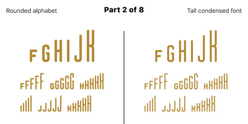 Condensed bold sans serif font rounded Royalty Free Vector