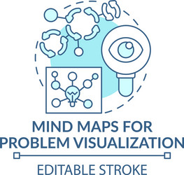 Mind maps for problem visualization concept icon Vector Image