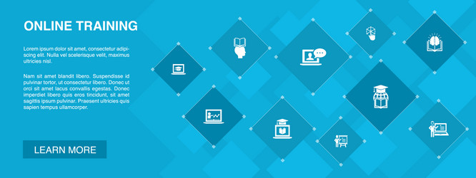Online training infographic 10 steps ui design Vector Image