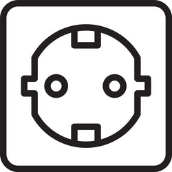 Plug socket icon template black color editable Vector Image