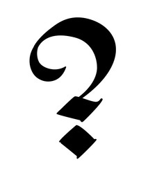 Question mark in the gothic style alphabet Vector Image