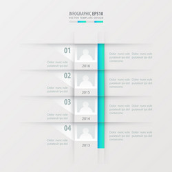 Timeline report template blue gradient color Vector Image