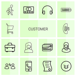 Customer icons Royalty Free Vector Image - VectorStock