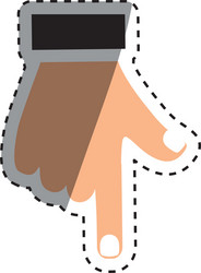 Hand pointing down Royalty Free Vector Image - VectorStock